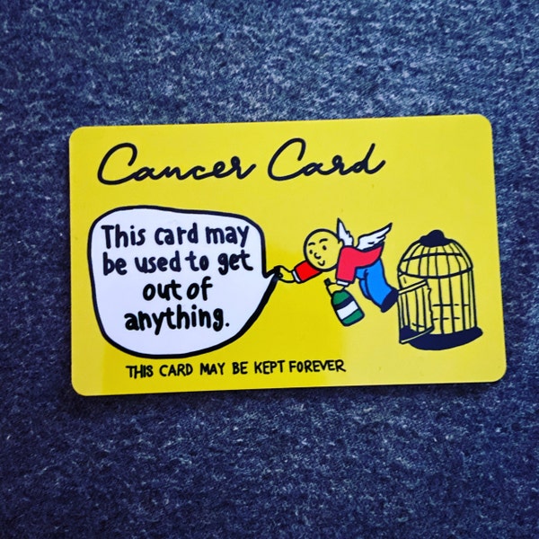 The Cancer Card - Funny Cancer Gift - Option to Add Magnet - Cancer ...