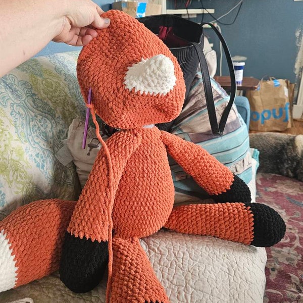 PDF +video for the Ears, Crochet Pattern BIG Fox Foxi by Leami (language on the Picture) - Etsy