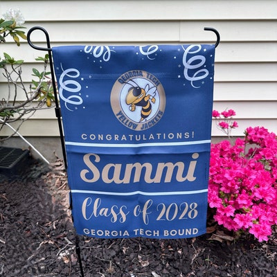 Custom College Bound Yard Flag, Custom College Sign, College Garden ...