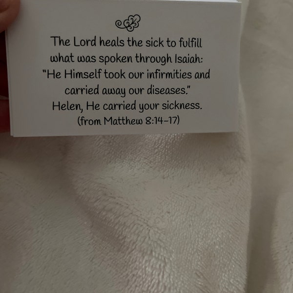 Personalized Healing Scripture Cards - Etsy