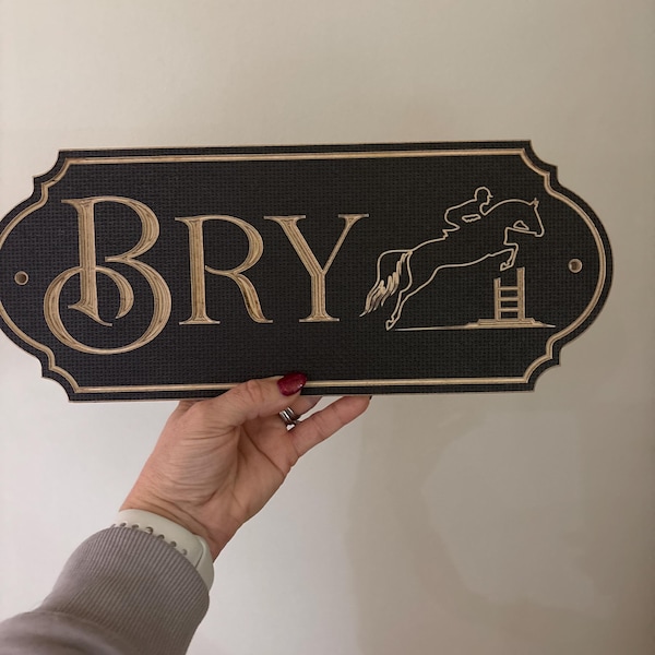 Hanging Horse Name Plates, Different Fonts, Personalised Horse Gifts ...