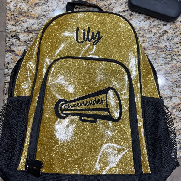 Personalized Embroidered GLITTER Backpack Cheer Bag Sports Backpack - 6 ...