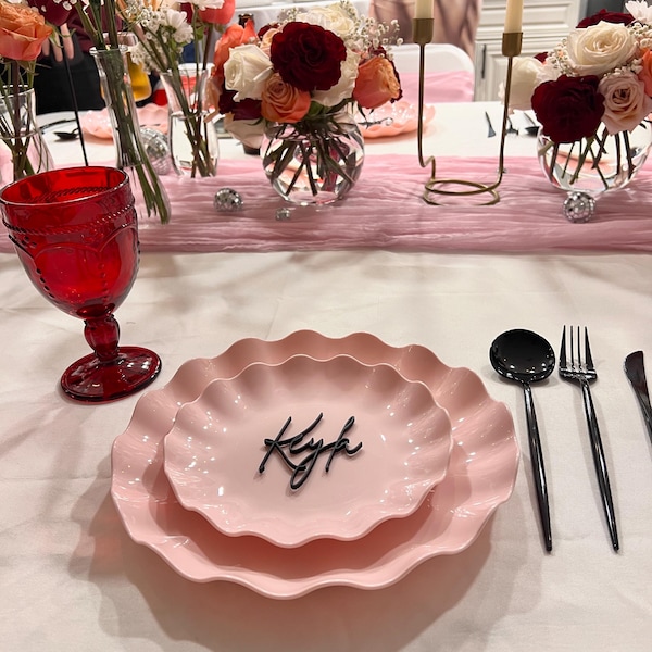 Place Setting Names for Wedding Party Formal Dinner Elegant Custom ...