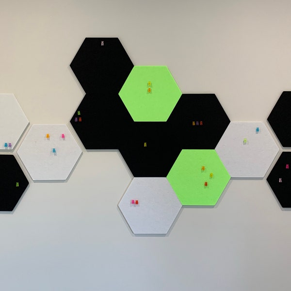 Hexagon Pin Board| Memo Board | DIY Colors Message Board | Idea Board ...