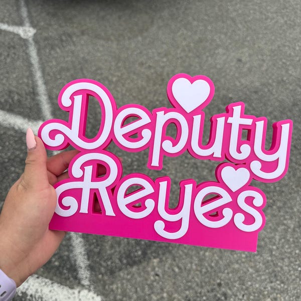 Personalized Doll Name Sign, Custom Name Plate, Girl Room Decor, Kids ...