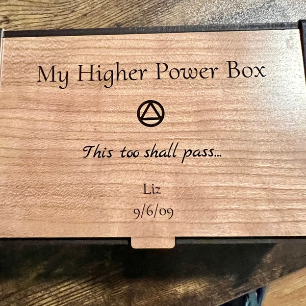 Alcoholics Anonymous: Personalized, Handmade, Cherry Wood "god Box" - Etsy
