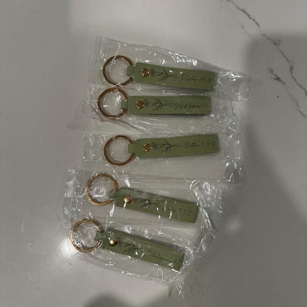 Personalized Leather Keychain, Customized Keychain,custom Leather Key ...