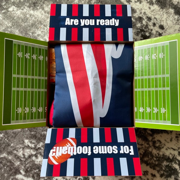 Football Care Package Stickers / Custom Gift Box for Him / Football ...