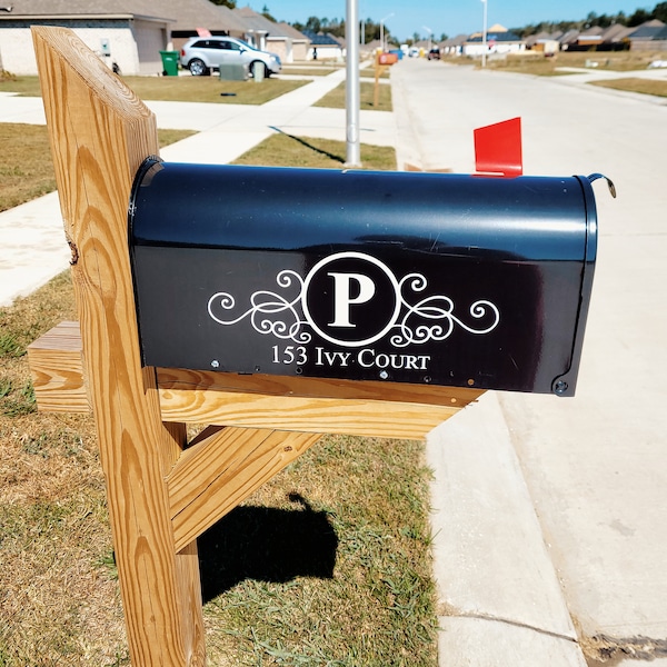 Mailbox Decal #4 - Custom Personalized Vinyl Mailbox Decal - SET OF 2 ...