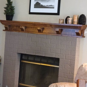 Fireplace Mantel Handmade Snake River Model With Dark Walnut - Etsy