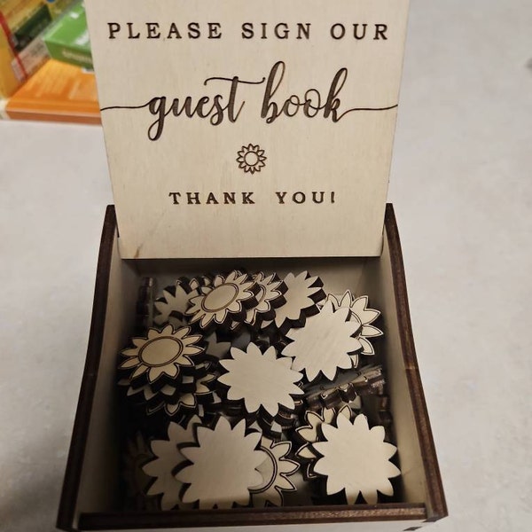 Butterfly Wedding Guest Box, Guest Book Alternative, Customized Guest ...