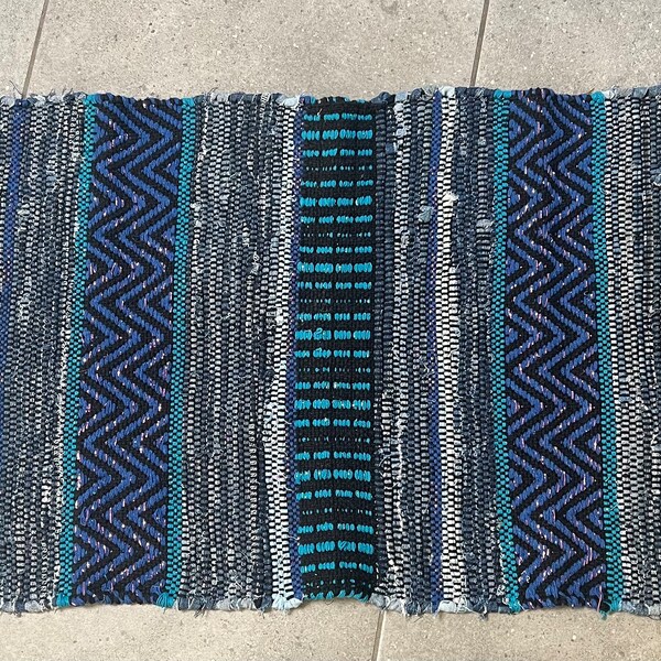 Cotton Mats, Handmade Rugs, Chindi Rug, Zig Zag Mat, Colourful Mat ...