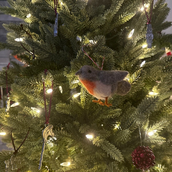 Tufted Bird Christmas Ornament - Fair Trade Robin Handmade in Nepal - Etsy