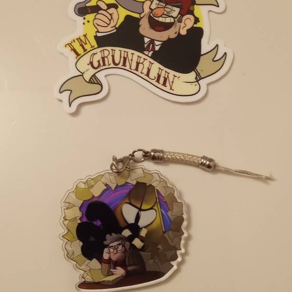 Gravity Falls: Exorcise Your Demons Eco-acrylic Bill Cipher Phone Charm ...
