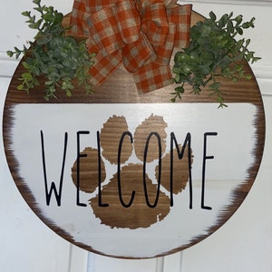 Personalized Welcome Feather 18 Wooden Door Hanger/door - Etsy