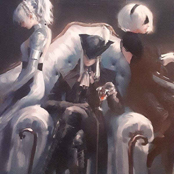 Lady Maria, 2B, Luna "queens" Art Print (L Poster or XL Vinyl Canvas ...