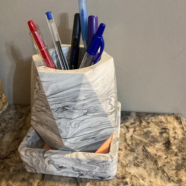 Geometric Planter, Home Office Desk Plant Pot, Cactus Planter, Cute ...
