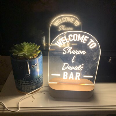 LED Illuminated Frame Engraved Light up Happy Birthday Sign. - Etsy