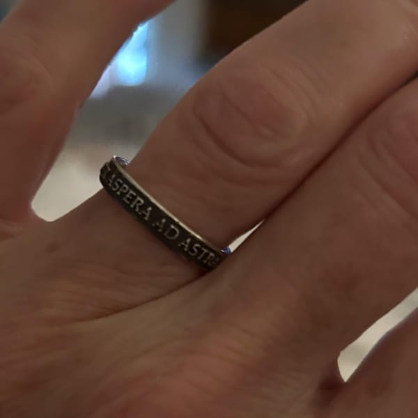 Womens per Aspera Ad Astra Ring - Through Hardships to the Stars ...
