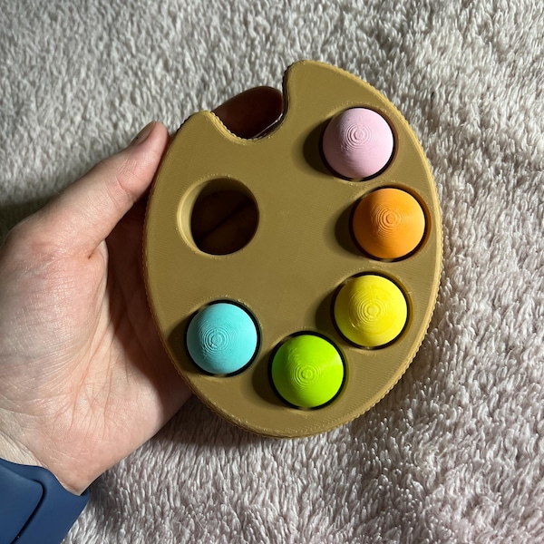 Paint Palette Multi Clicker 3D Printed Clicker Fidget - Etsy