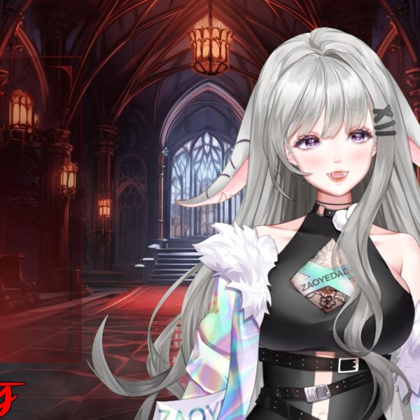 Vtuber Animated Background, Mystic Vampire Hall Scene, Red Twitch ...