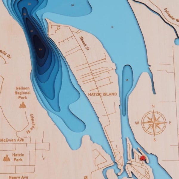 Digital File PDF, SVG - Delmarva Peninsula Map, Bathymetric Depth ...