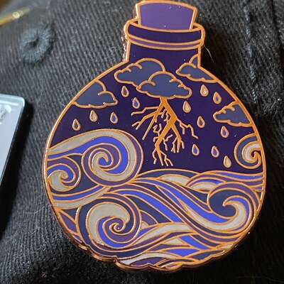 Sea Storm Potion Bottle Enamel Pin Sea Witch Collection - Etsy