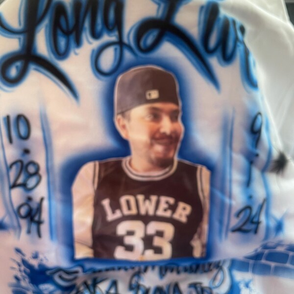 Airbrushed Memorial Photo T-shirt: in Loving Memory RIP Design - Etsy