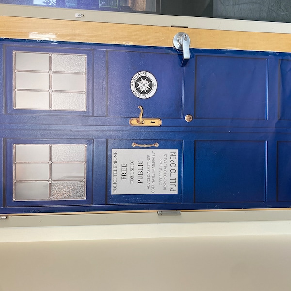 Tardis Door Wrap, Tardis Door Cover, Policebox Door Wrap, Tardis Decal ...