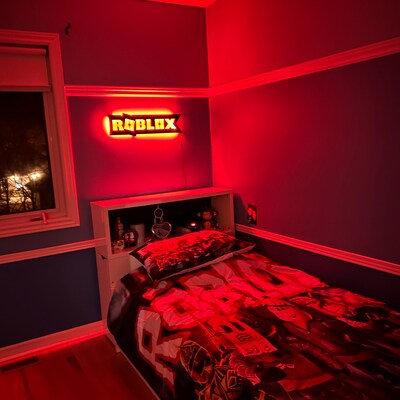 Roblox Gaming LED Sign, Video Game Art, Game Room Décor, Mancave, Kids ...