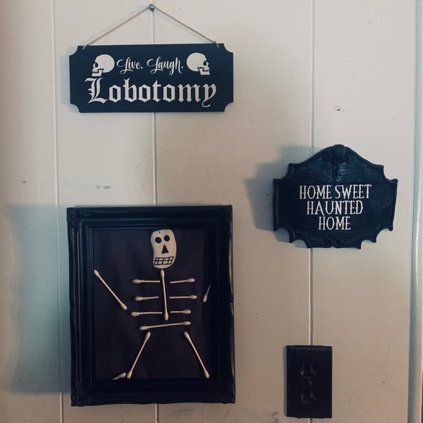 Gothic House Number Sign Custom Front Door Plaque Witchy Outdoor Porch ...