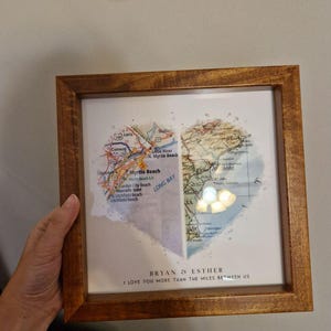 Personalized Long Distance Family Maps on Wood: 3-5 Locations, Custom ...