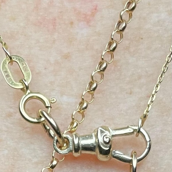 Solid 9ct Yellow Gold Fine Belcher Chain Necklace, 0.8mm, 16 18 20 22 ...