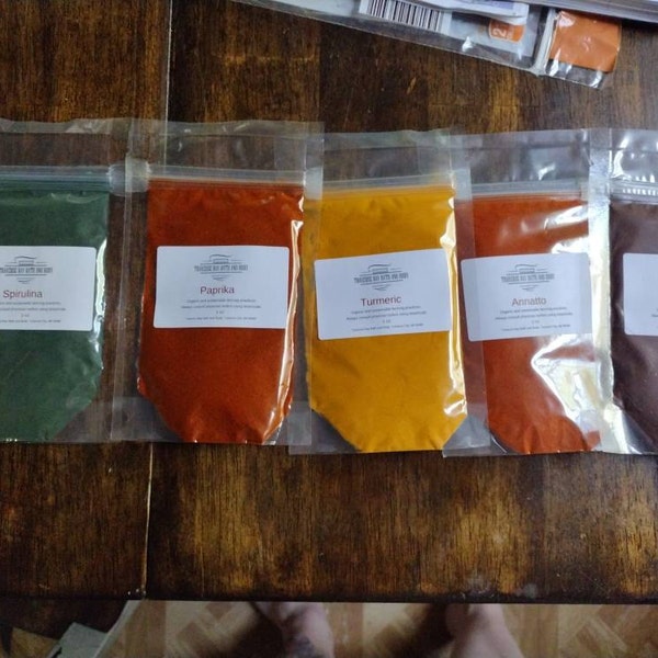 Natural Soap Colorants Sampler. 5oz Soap Making Supplies. Spirulina ...