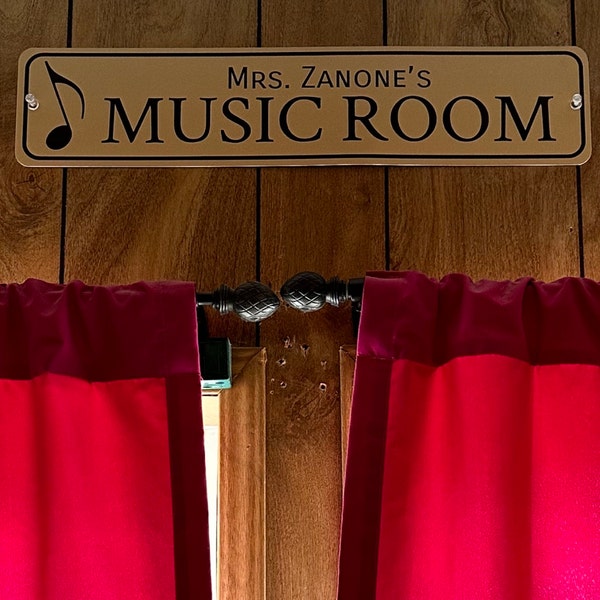 Music Room Sign, Music Note Decor, Gift for Musician, Singer Name Sign ...