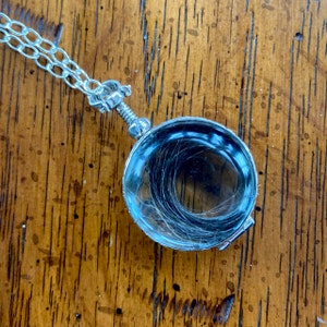 SOLID Sterling Silver Round Locket,double Sided Clear Glass Locket ...