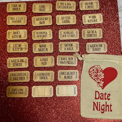 Date Night Tokens for Valentines Laser Cutting Projects and Gifts - Etsy