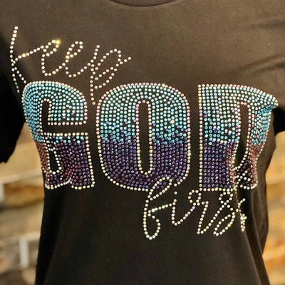 Keep God First Digital Rhinestone Template Ss10 Hotfix Rhinestones SVG ...