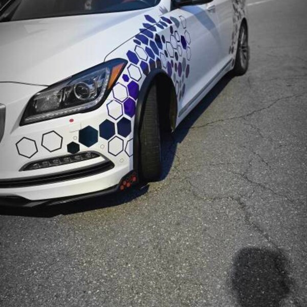 Hexagon / Honeycomb JDM Car Decal Sticker 4.5inch / Hex Side Vehicle ...