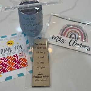 Thank You for Being a Part of My Story Bookmark / End of Year Gift for ...