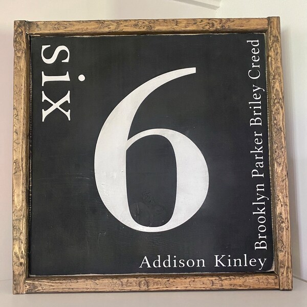 Custom Family Number Sign | Gallery Wall | Personalized Names Sign ...