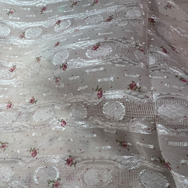 Embroidered Rose Fabric,lace Chiffon Fabric,crochet Floral Fabric ...