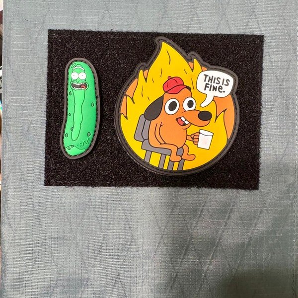 PVC Morale Patch "this is Fine" | Funny Fire Dog Meme Patch | Tactical ...