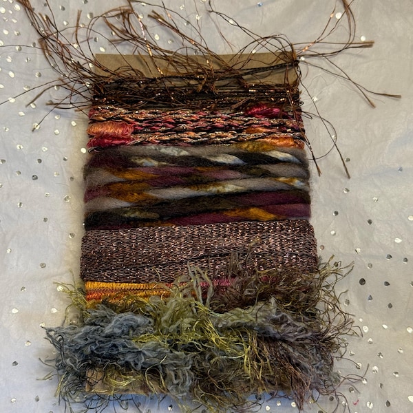 Dryad Elements 12yd 6x2 Autumn Art Yarn Bundle . Collage Fibers Wall ...