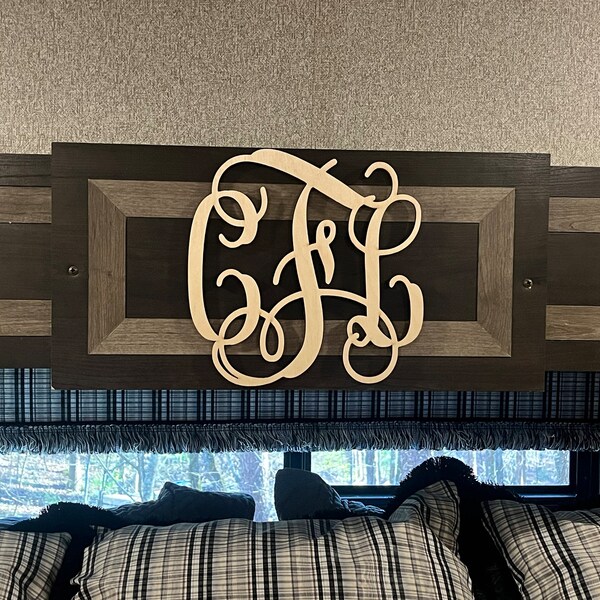 Wooden Monogram - Monogram Wall Hanging - Wedding Monogram - Wooden ...