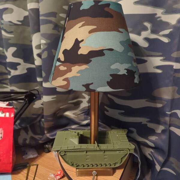 Camouflage Lamp Shade. Camo. Shades Are 9.5" X 5" X 7" Tall - Etsy