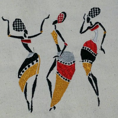 Native African Dancers 02 Machine Embroidery Design /UPDATED / 5 Sizes ...