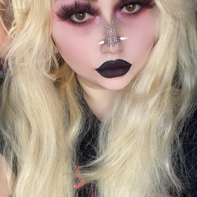 Triple Moon Nose to Ear Chain - Etsy