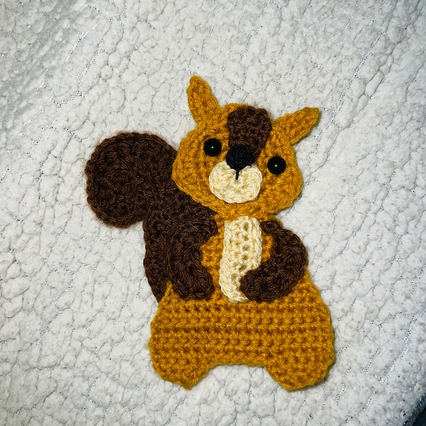 PATTERN- Squirrel Applique-crochet Pattern, Pdf - Etsy
