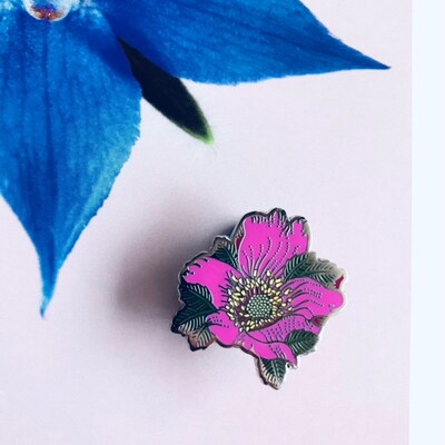 Mariposa Lily Enamel Pin / Wildflower Botanical Illustration Lapel ...